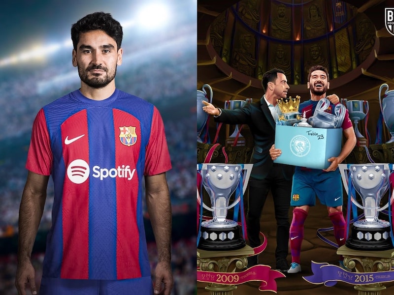Treble-winner Ilkay Gundogan joined Barca from Man City
