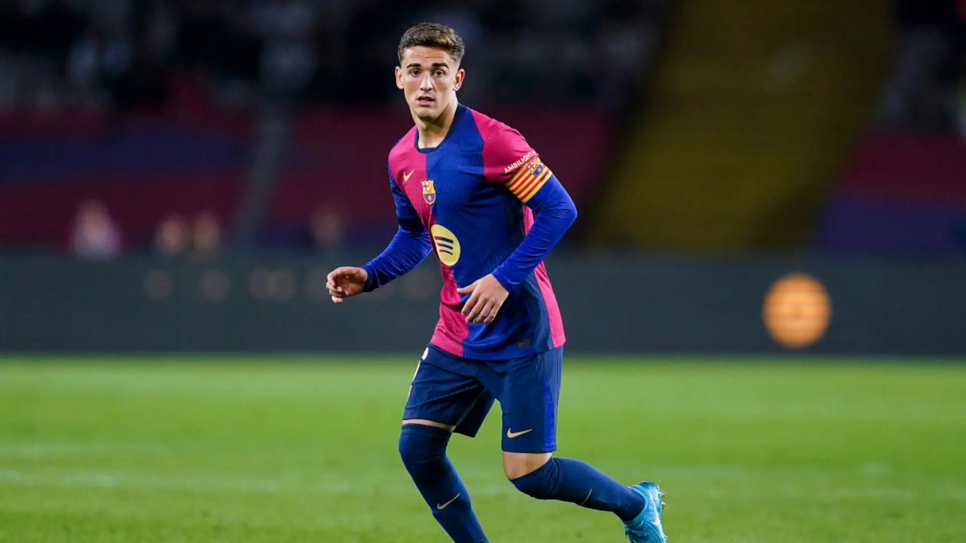 Gavi makes emotional return to Barcelona